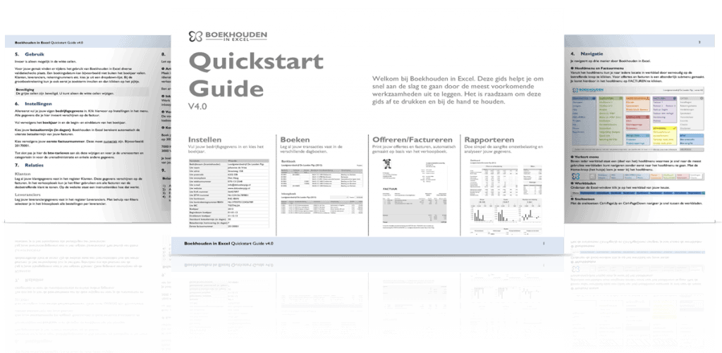 Quickstart - Boekhouden in Excel