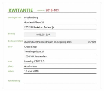 Kwitantie in Excel - snel en eenvoudig kwitanties maken in Excel