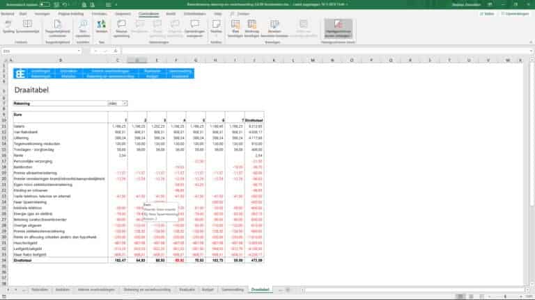 Bewindvoering in Excel voor (familiaire) bewindvoerders - simpel en uniek