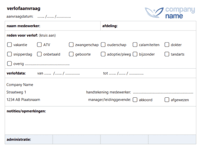Sjabloon verlofaanvraag - 4 voorbeelden die je simpel kunt aanpassen