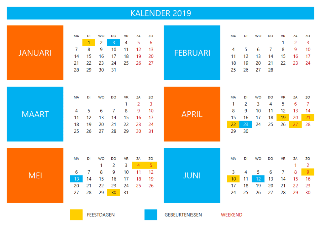 Maak snel en simpel een Excel kalender – kies uit 20 ontwerpen