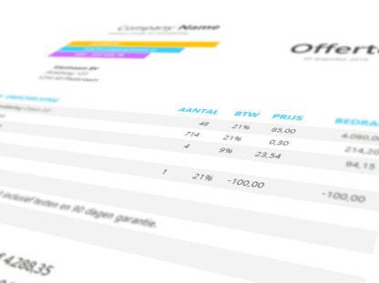 Offertes en facturen maken voor ondernemers en professionals Pro Edition