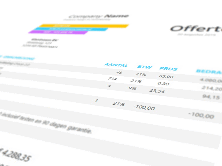 Offertes en facturen maken voor ondernemers en professionals Pro Edition