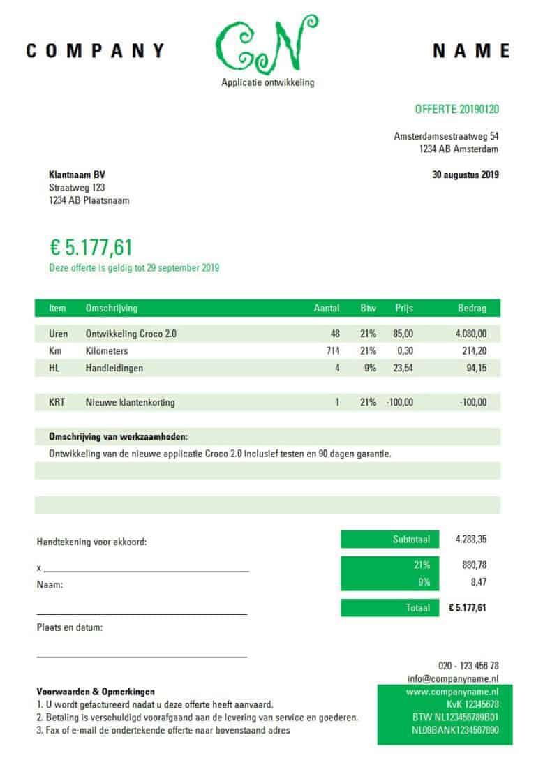 Offertes en facturen maken voor ondernemers en professionals Pro Edition