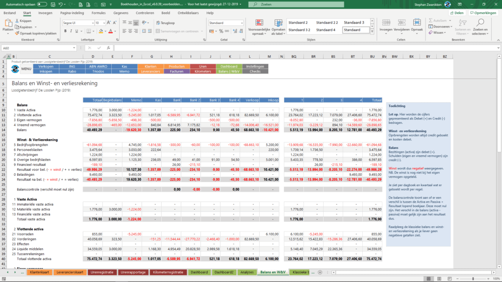 Balans - Boekhouden in Excel