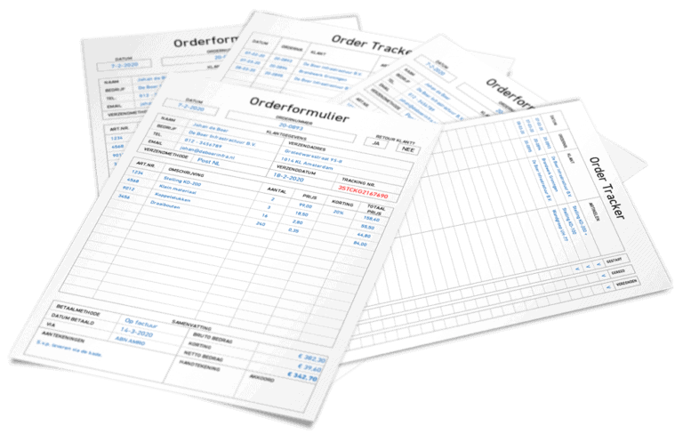 Orderformulier in Excel - handig orders maken en tracken