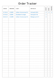 Orderformulier in Excel - handig orders maken en tracken