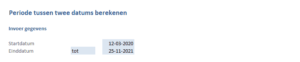 Periode tussen twee datums berekenen in dagen, weken, maanden + jaren