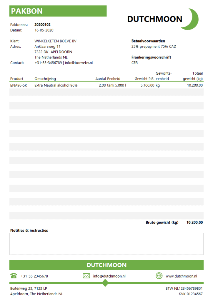 Maak snel een pakbon in Excel voor al je verzendingen (mét historie)