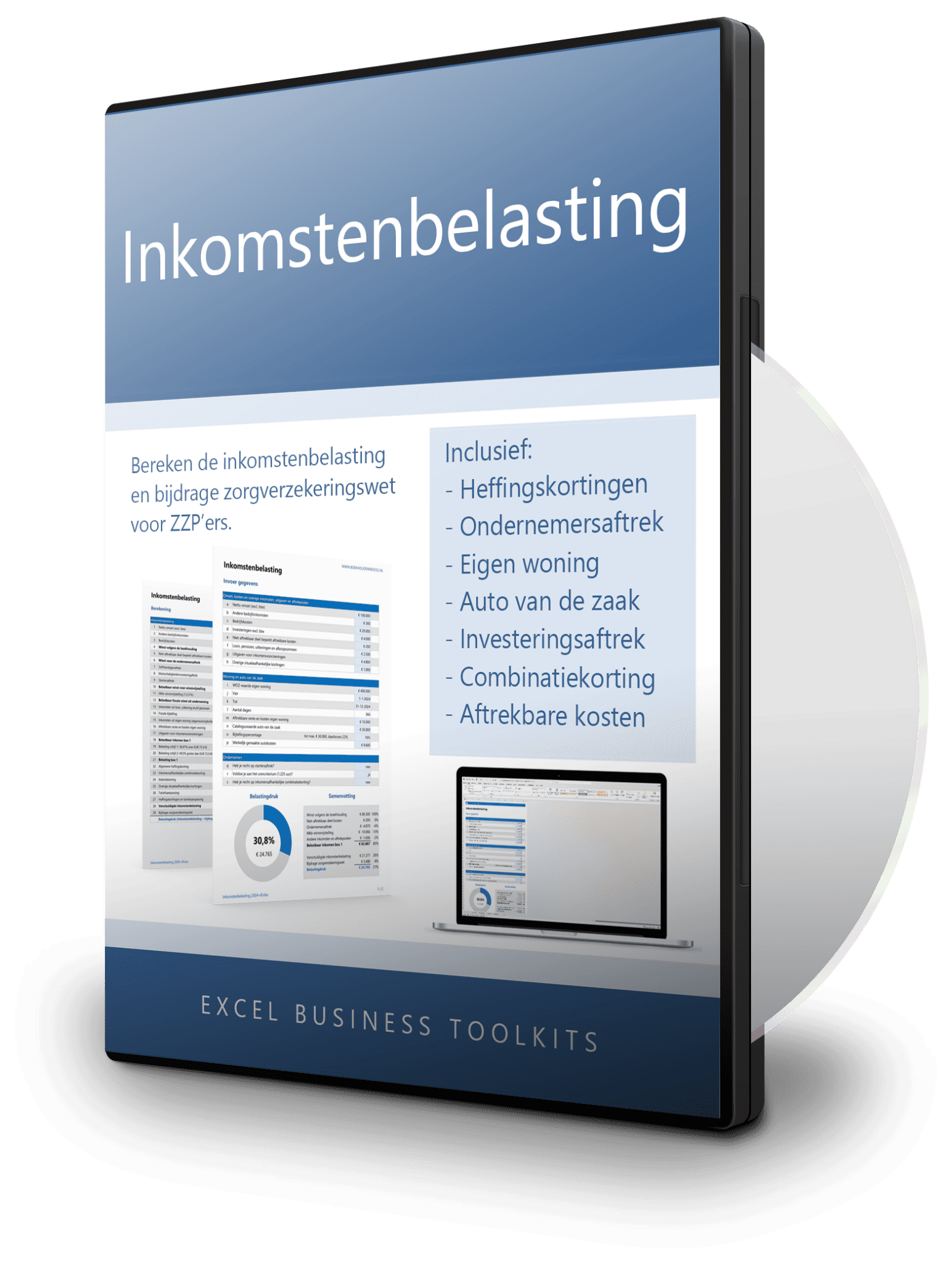 Inkomstenbelasting berekenen in Excel voor ZZP'ers