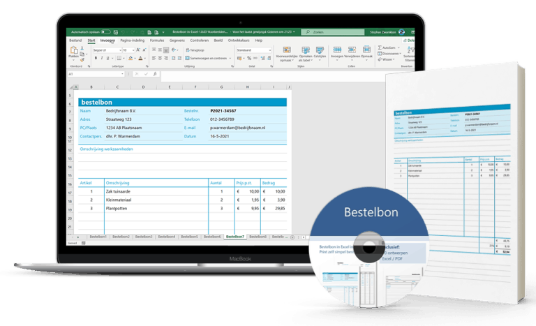 Bestelbon in Excel - snel en eenvoudig bestelformulieren maken in Excel