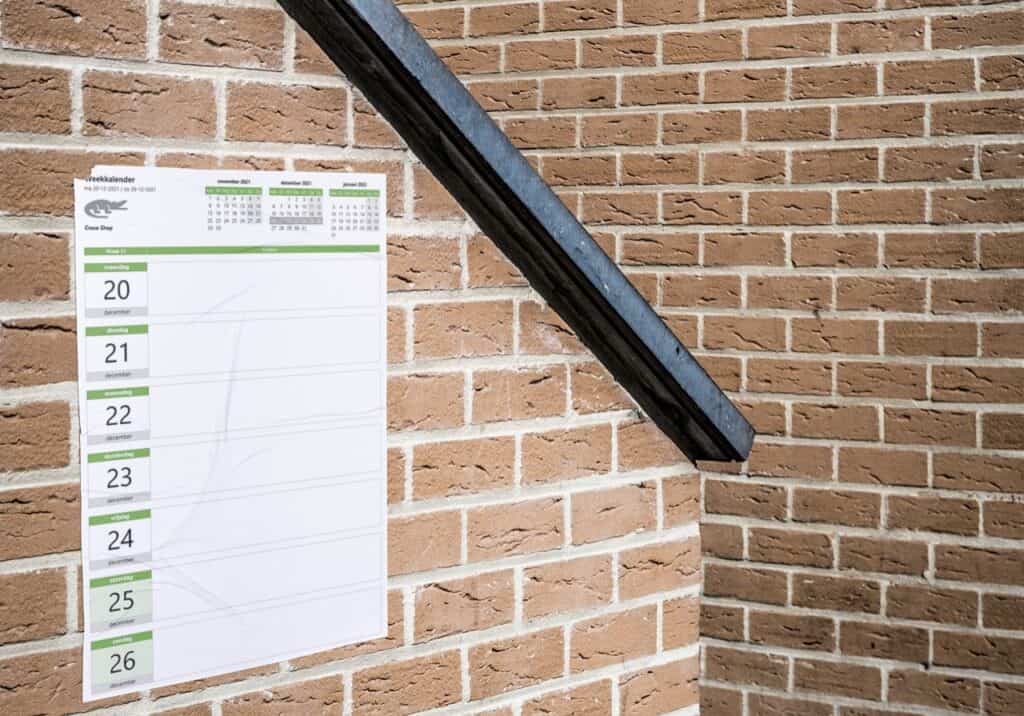 Weekkalender in Excel - kies uit 5 ontwerpen en 10 kleuren