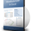 Weekkalender in Excel - kies uit 5 ontwerpen en 10 kleuren