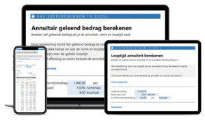 Annuïteit berekeningen maken in Excel Met veel instelbare opties