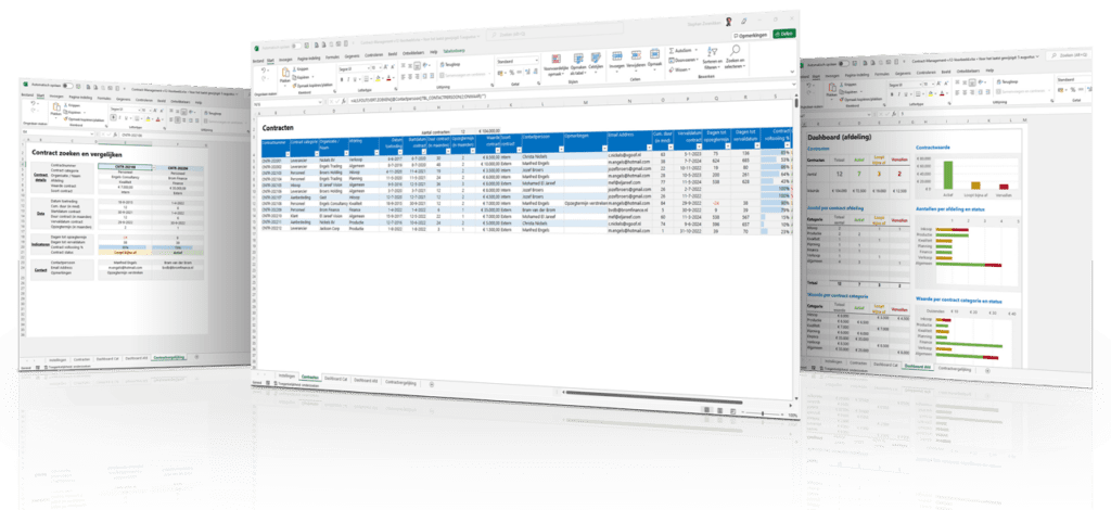 Contractmanagement in Excel - template voor het beheren van contracten