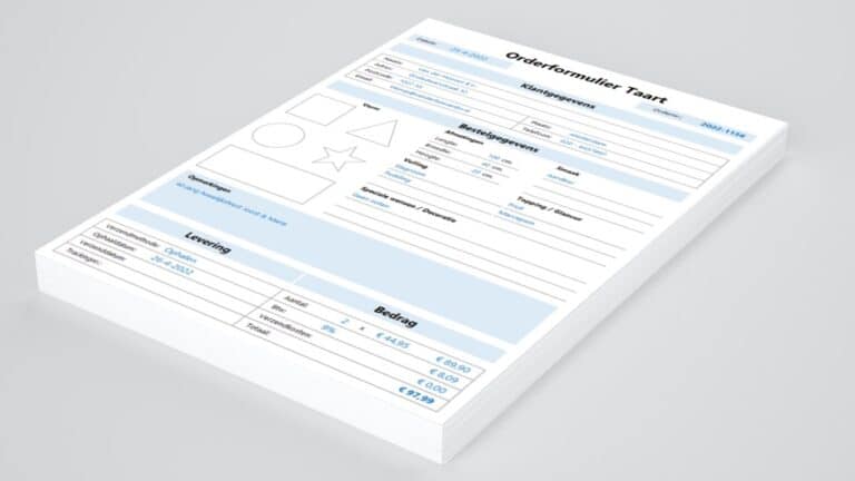 Orderformulieren in Excel - simpel bestelformulieren invullen en tracken