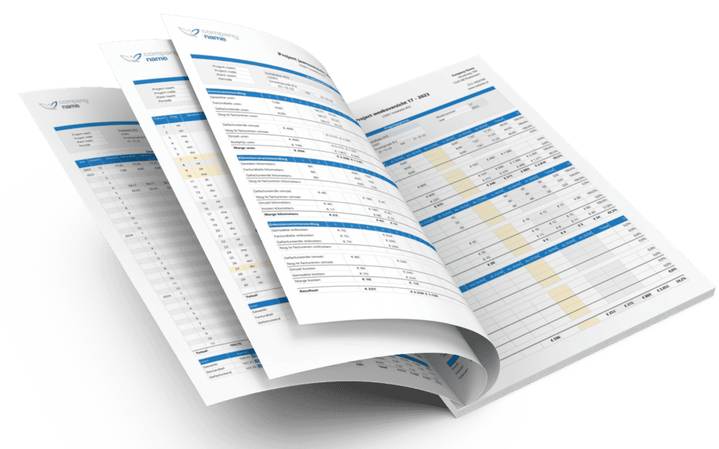 Projectadministratie in Excel - voor uren en kosten