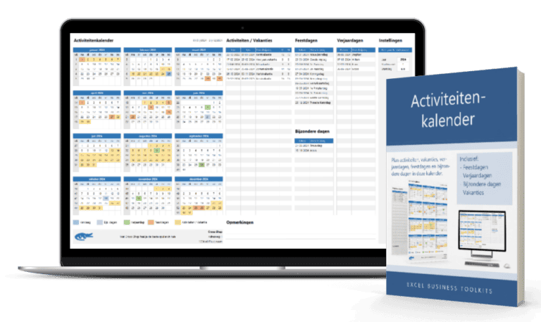 Activiteitenkalender in Excel - plan activiteiten, vakanties etc.