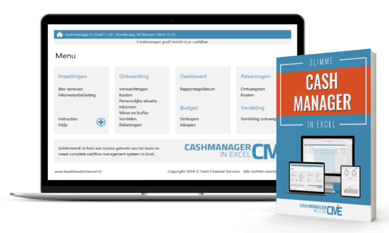 Cashmanager in Excel - simpel cashflow managementsysteem